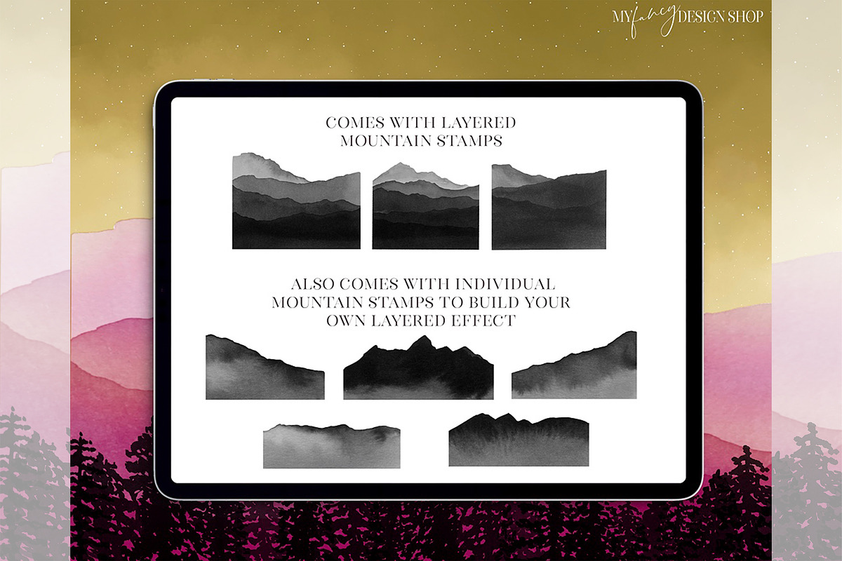 Procreate Landscape Watercolor Set