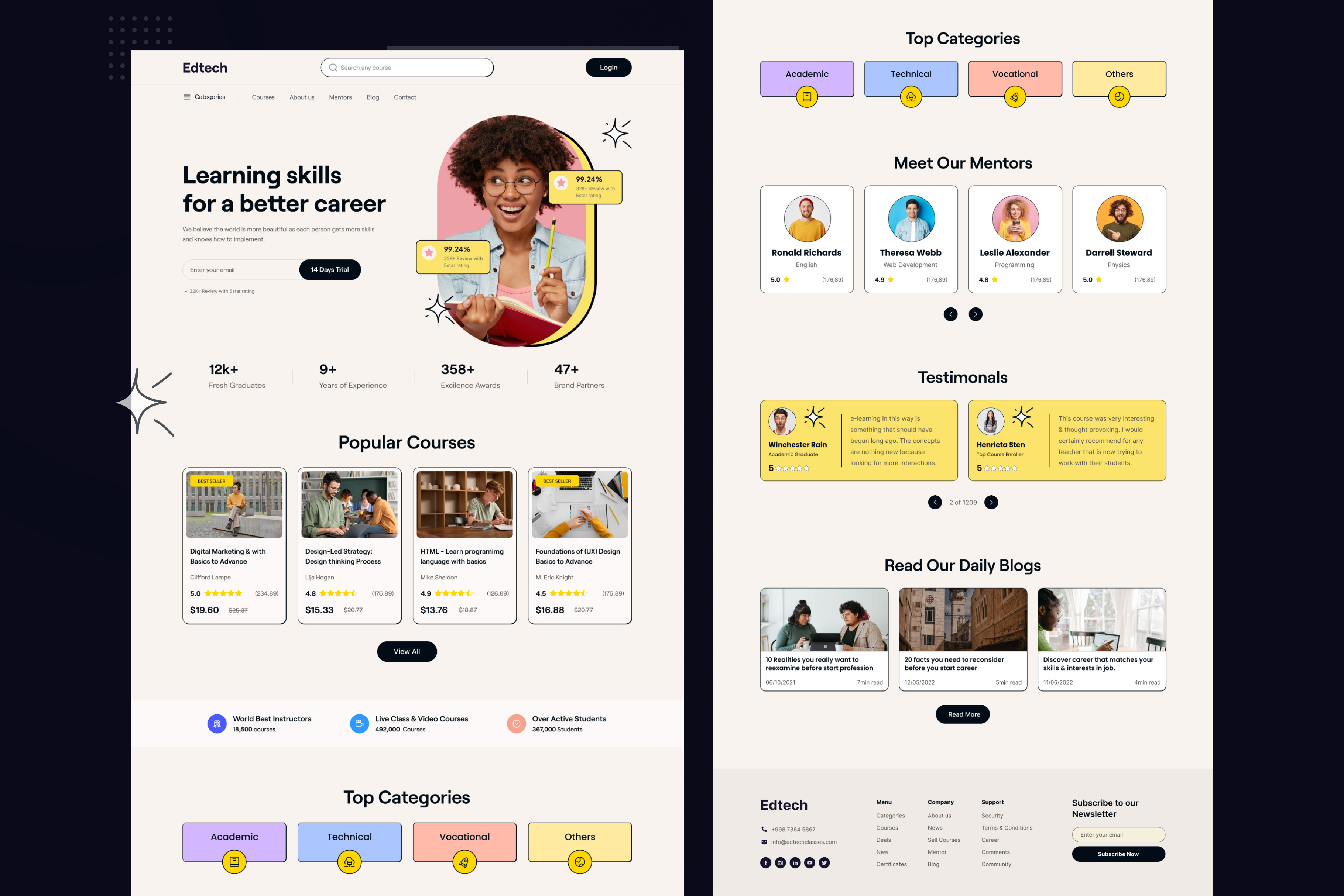 E-learning Landing Page - Edutech