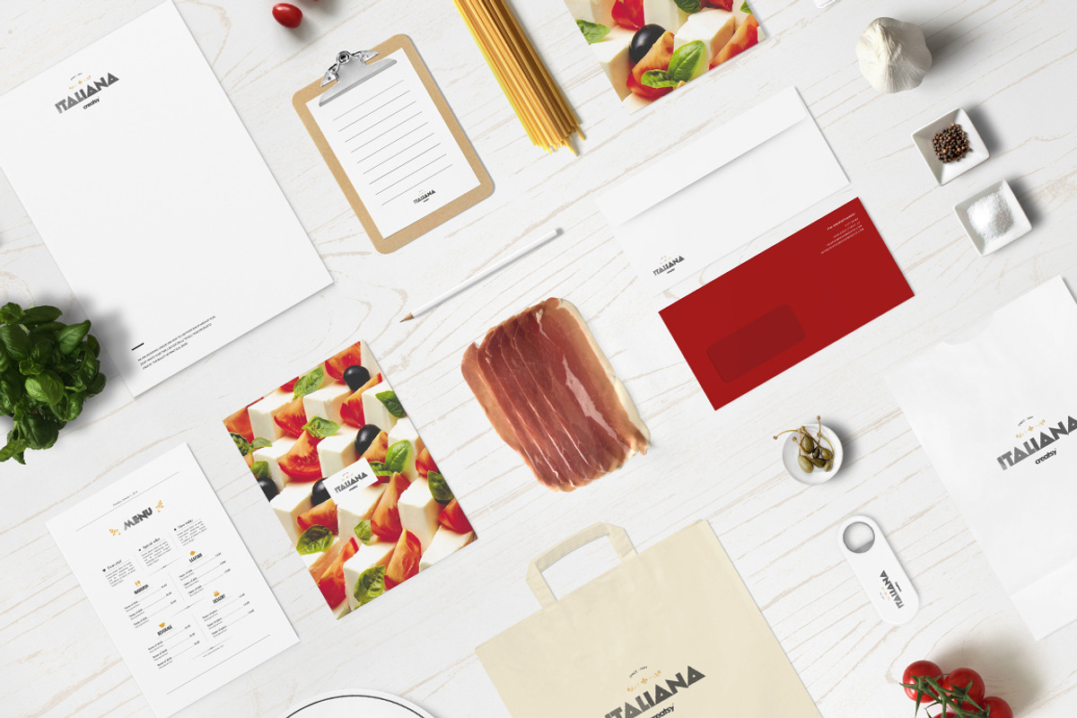 Italian Restaurant Mockup, a Mockup by Creatsy | Creative Market