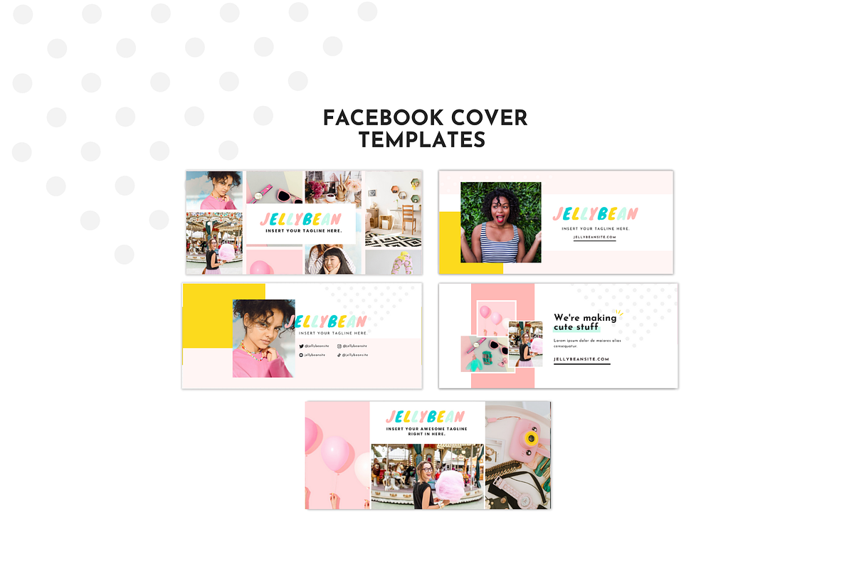 Facebook Template Colorful Canva, a Social Media Template by ltsdesigns