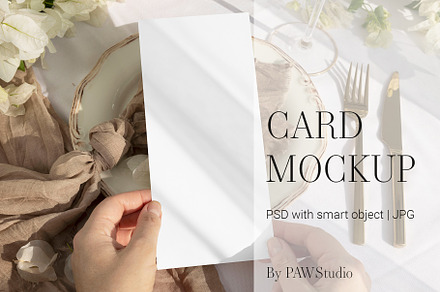 Program/Menu Card Mockup | Product Mockups ~ Creative Market