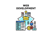Web Development Vector Concept Color, a Technology Illustration by ...