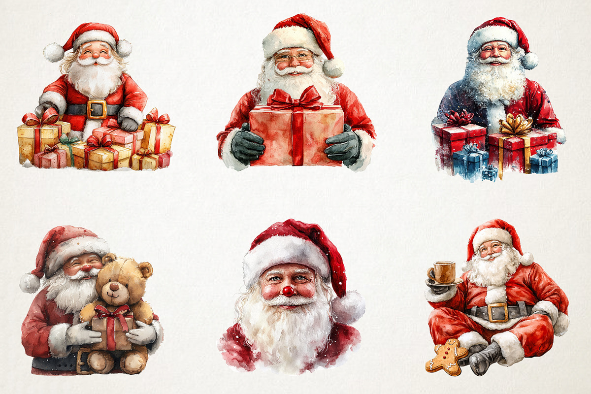 Jolly Santa PNG Clipart, an Illustration by RobertsArt
