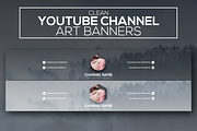 Clean Youtube Channel Art Banners, a Social Media Template by RussGFX