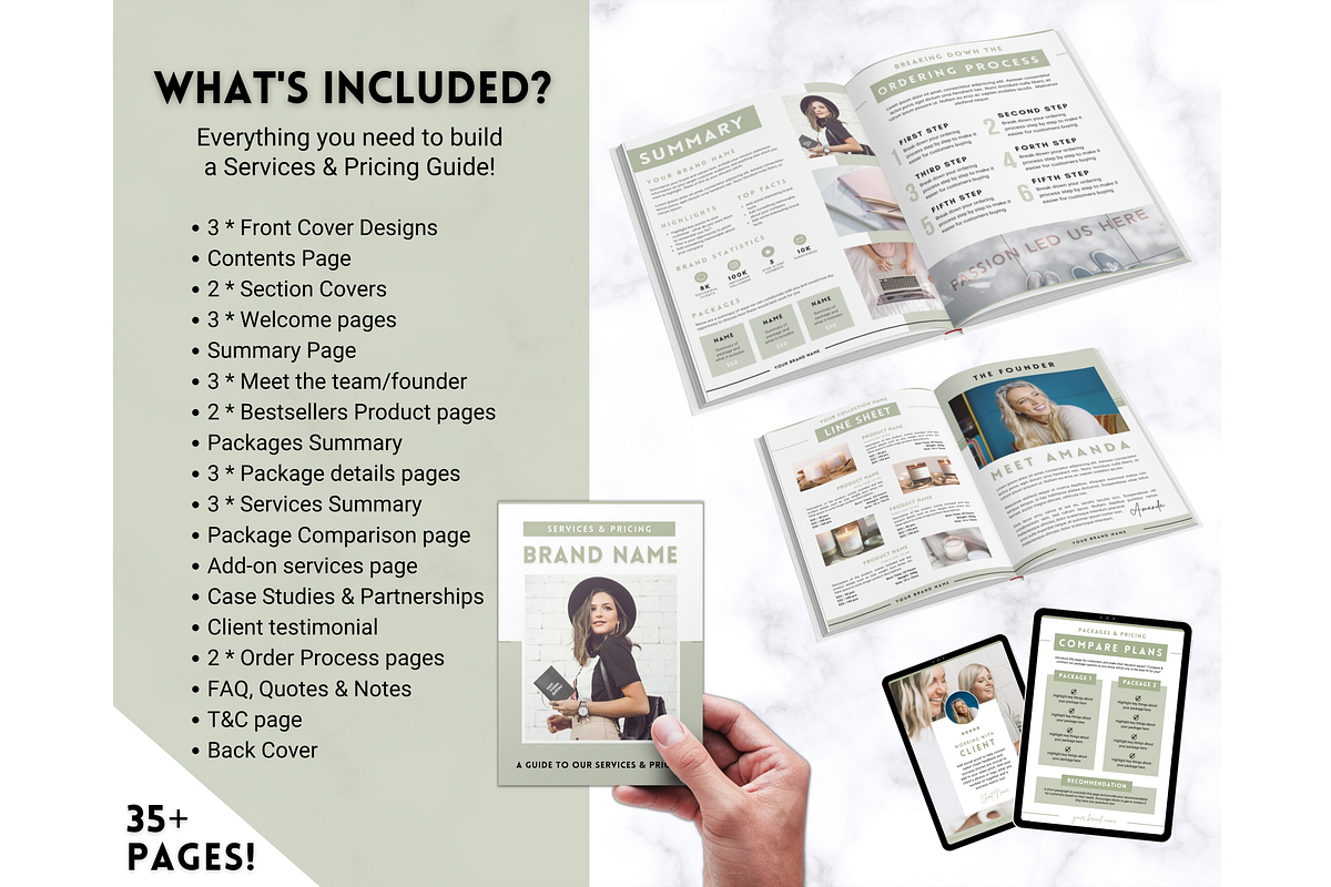 35 Editable Line Sheet Templates - Green