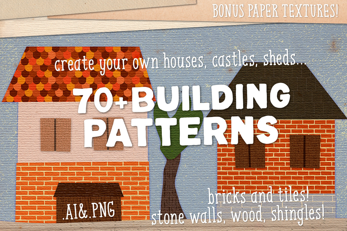 Building Patterns Bundle, a Pattern Graphic by Krautomatic | Creative ...