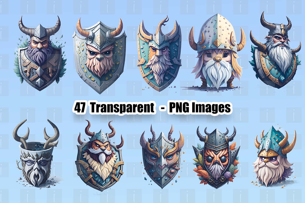 Viking Clipart Bundle, a Person Illustration by inkwelljar