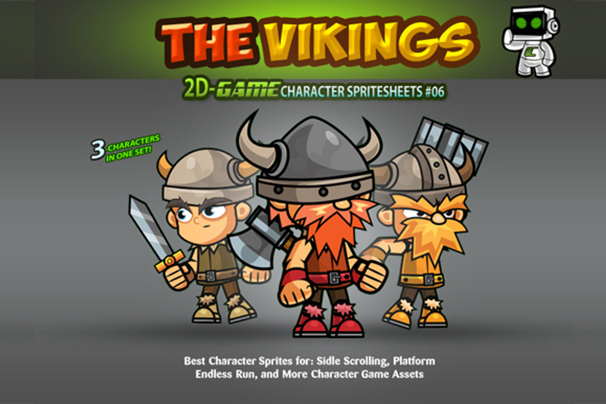 Viking Character Sprites 06, an Illustration by CreativeGameArt