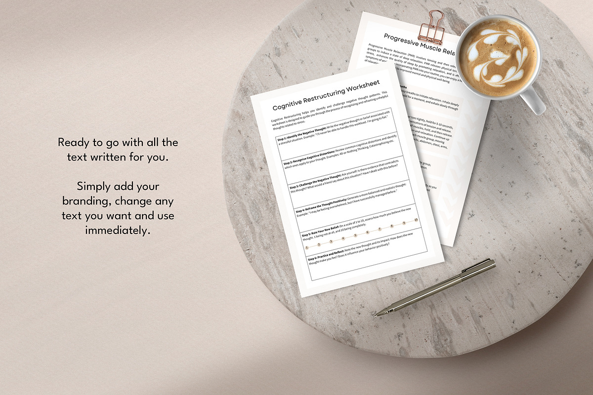 Coping With Stress Canva Templates, a Design Template by Miri Campbell