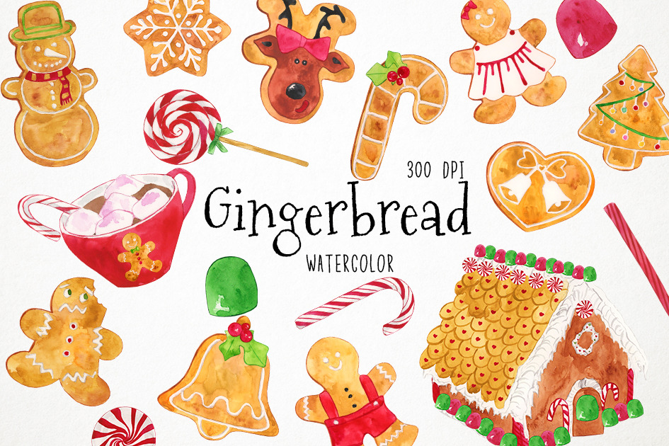 Gingerbread Clipart, an Illustration by Paulaparaula