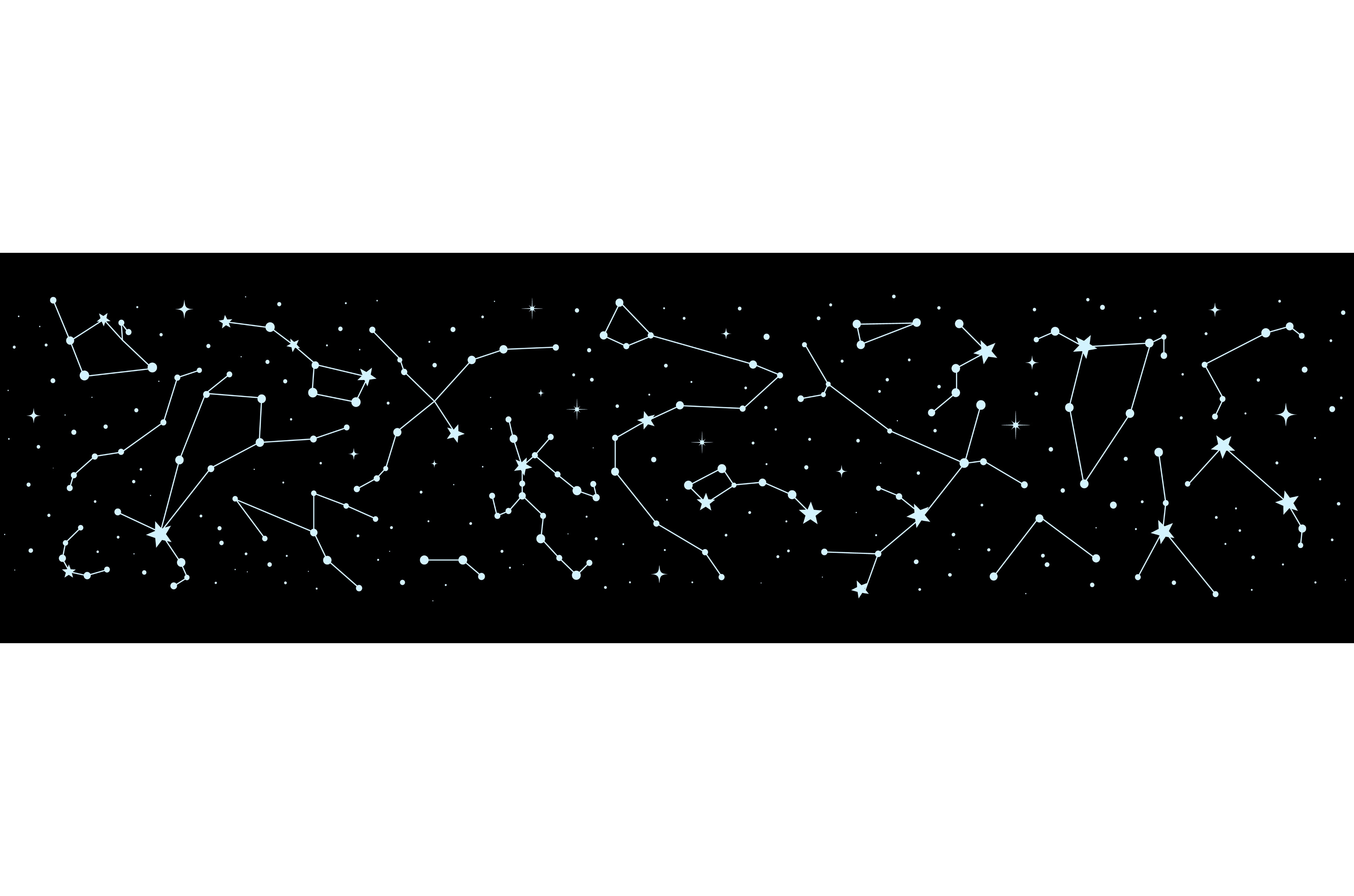 Stars constellation on night sky | Seasonal Illustrations ~ Creative Market