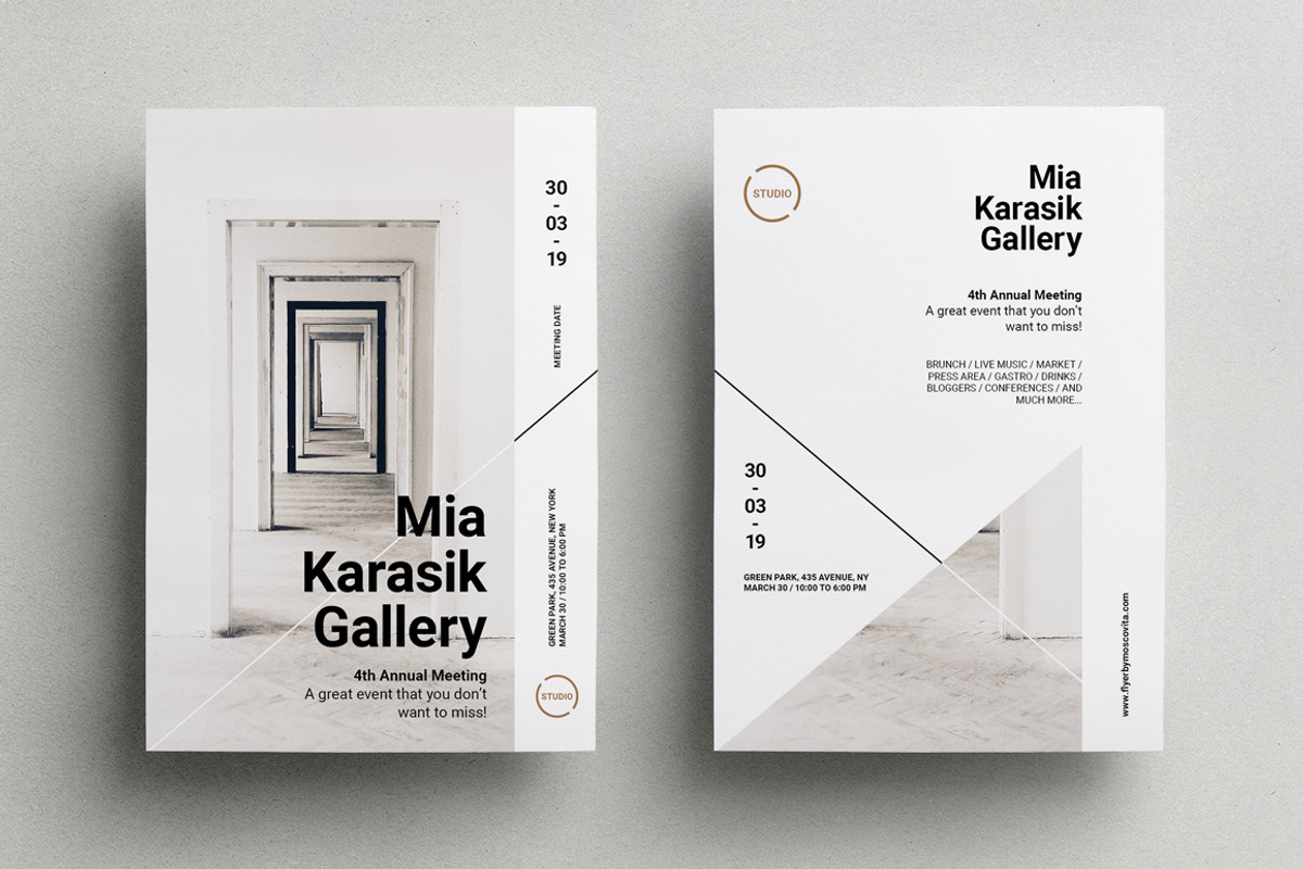 Line Flyer, a Flyer Template by Moscovita Studio