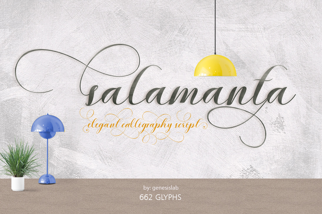 Salamanta Script, a Script Font by Genesis Lab