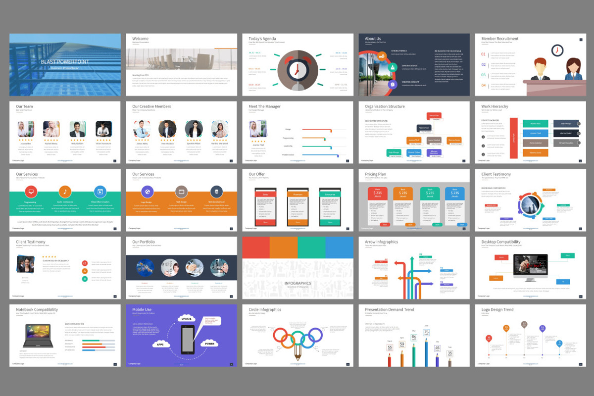 Blast Powerpoint Template, a Presentation Template by GreenDesign
