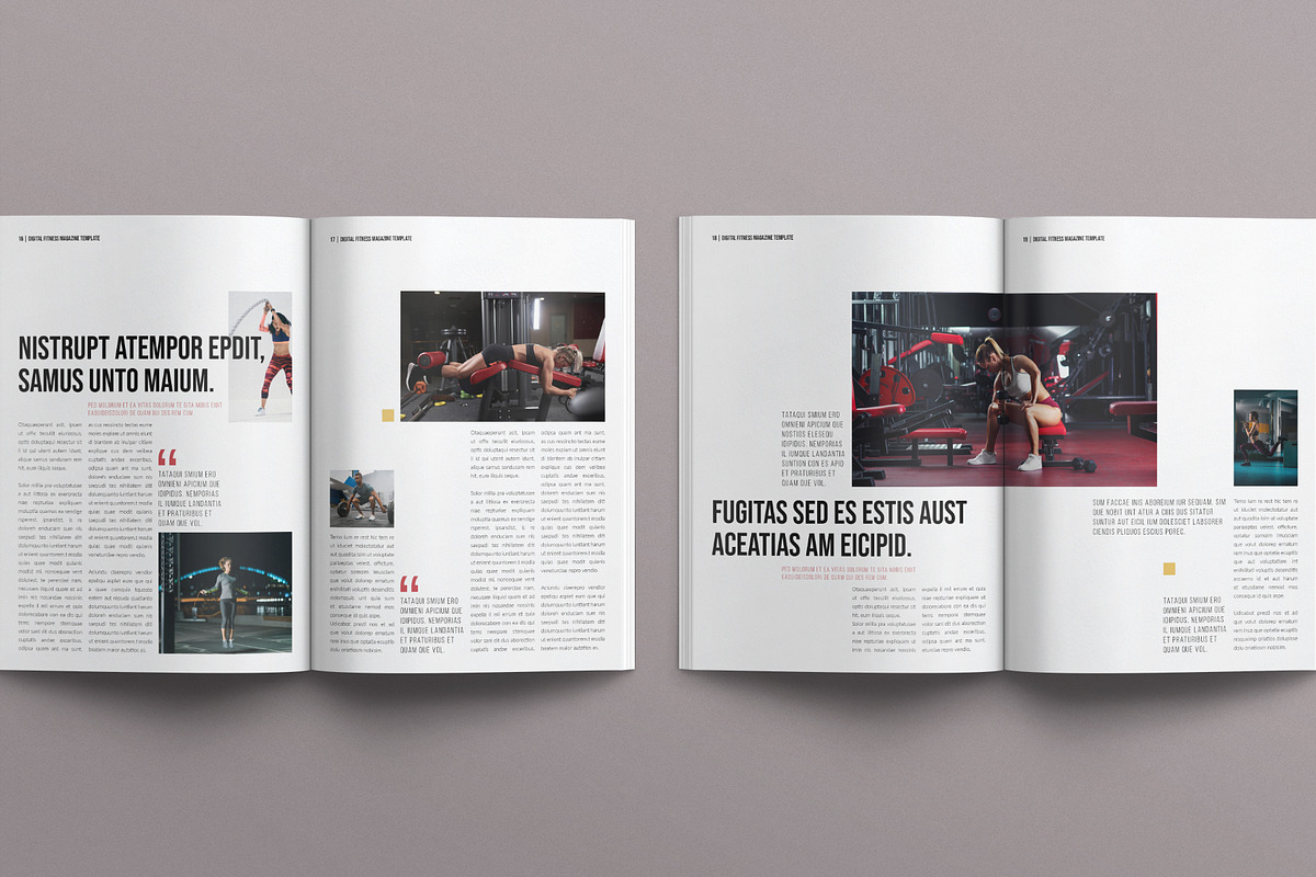 Digital Fitness Magazine Template, a Magazine Template by TemplatesForest