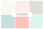Ikat Chevron Patterns & Papers, a Pattern Graphic by Summit Avenue