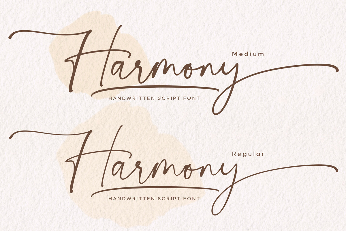 Harmony exquisite handwritten font