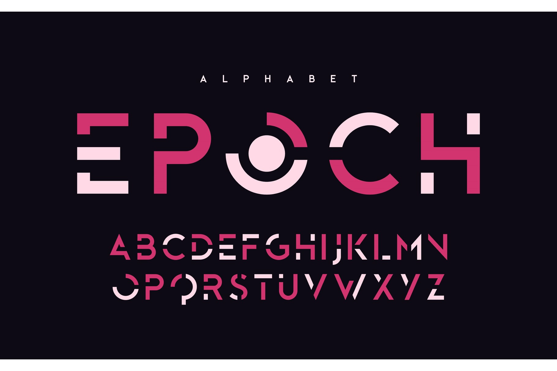 Stylized uppercase letters, alphabet | Technology Illustrations ...