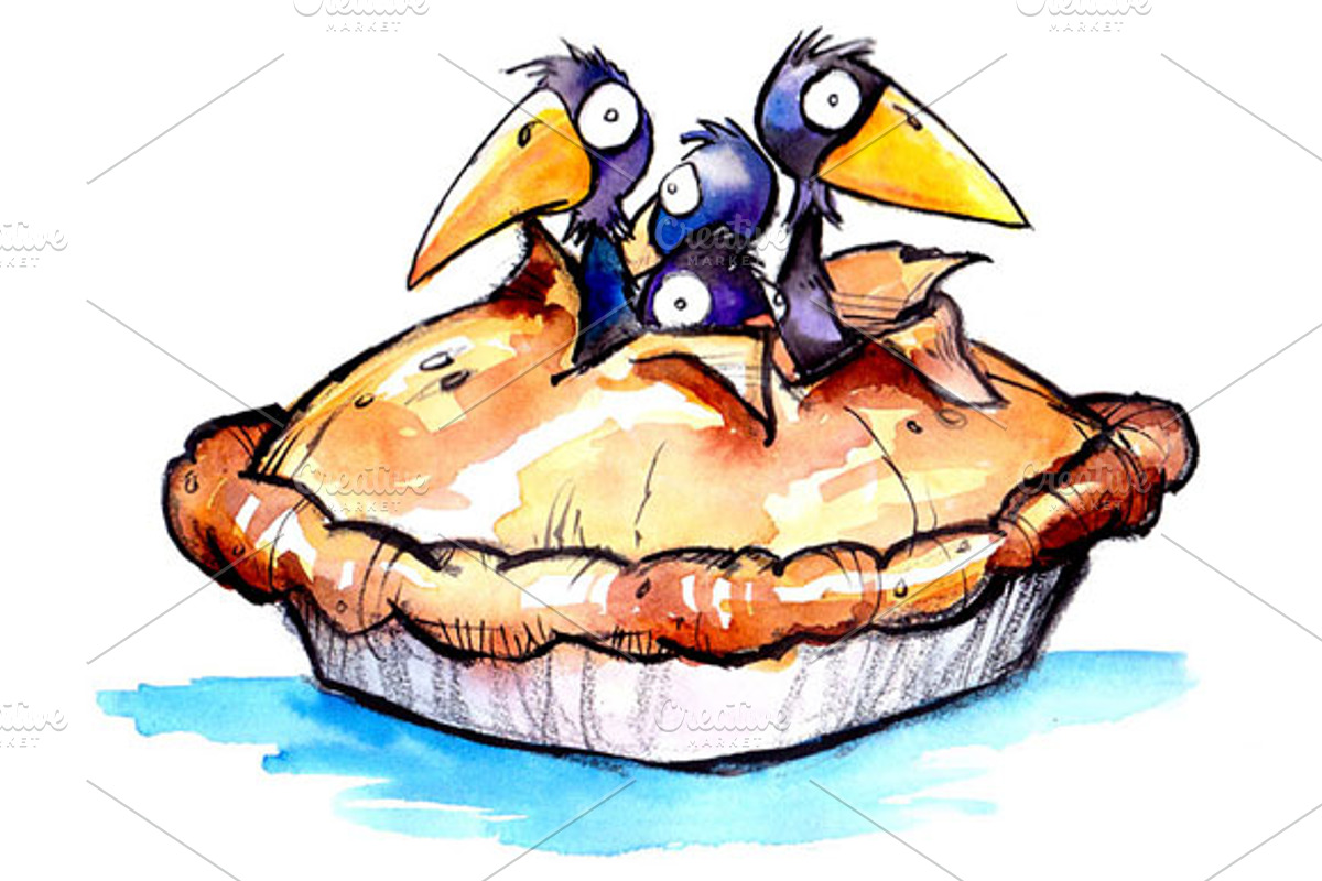 Bird Pie, a Food Illustration by DearthCo
