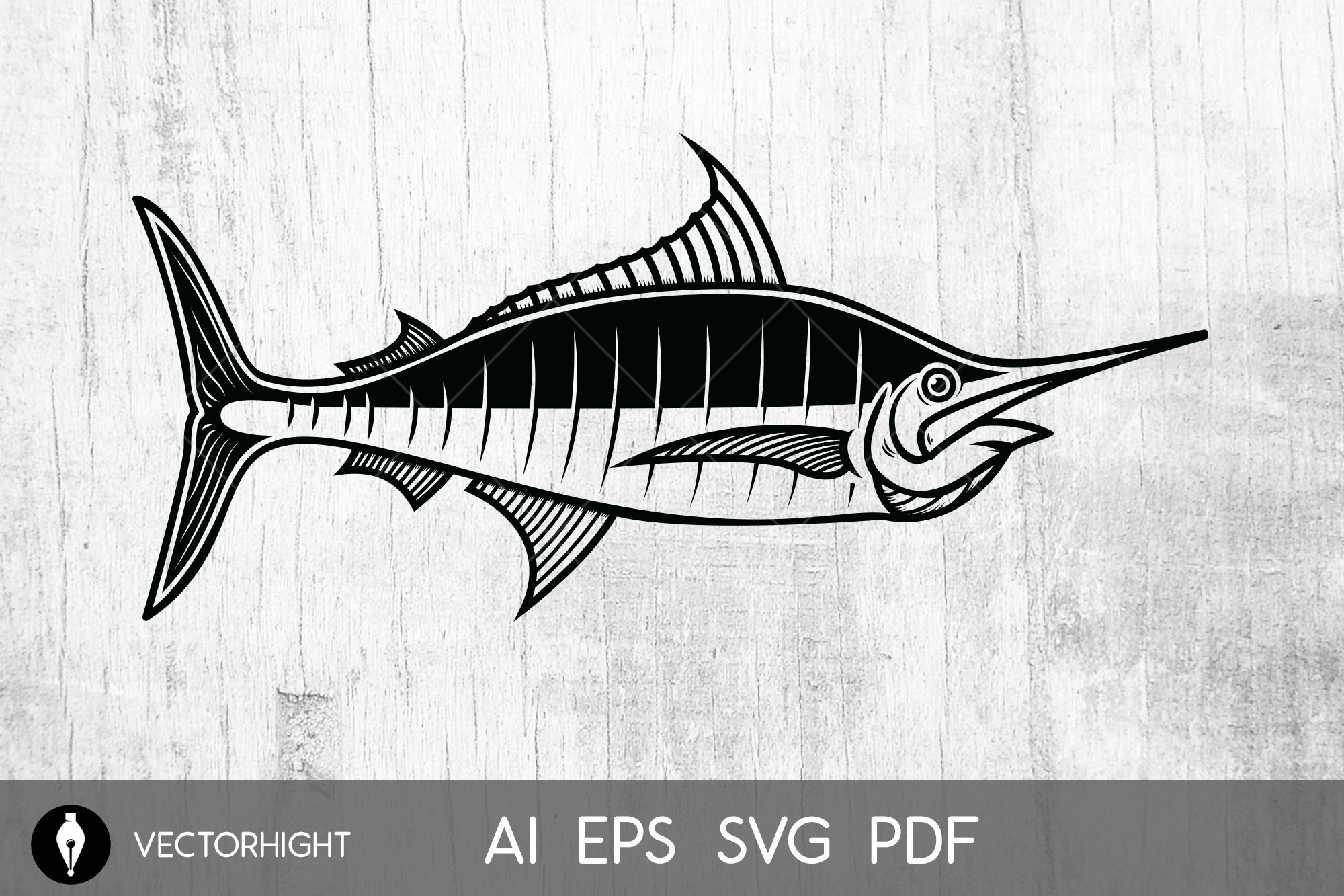 Swordfish. Design element for logo, an Animal Illustration by Vectorhight