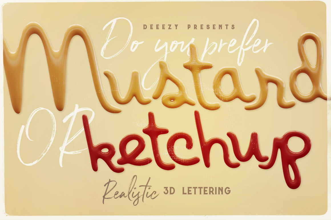 Mustard – 3D Lettering, a Graphic by Deeezy
