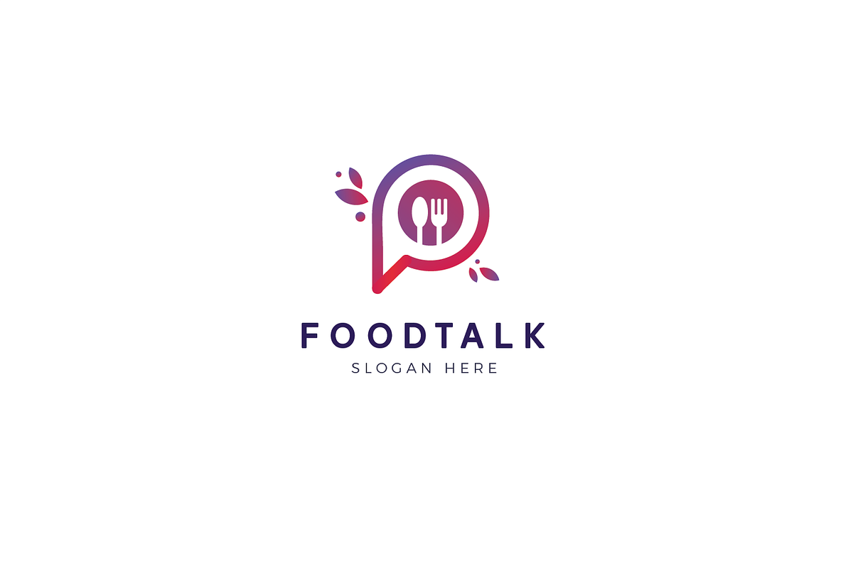 Letter P Logo - Food Talk Logo, a Branding & Logo Template by Creative ...
