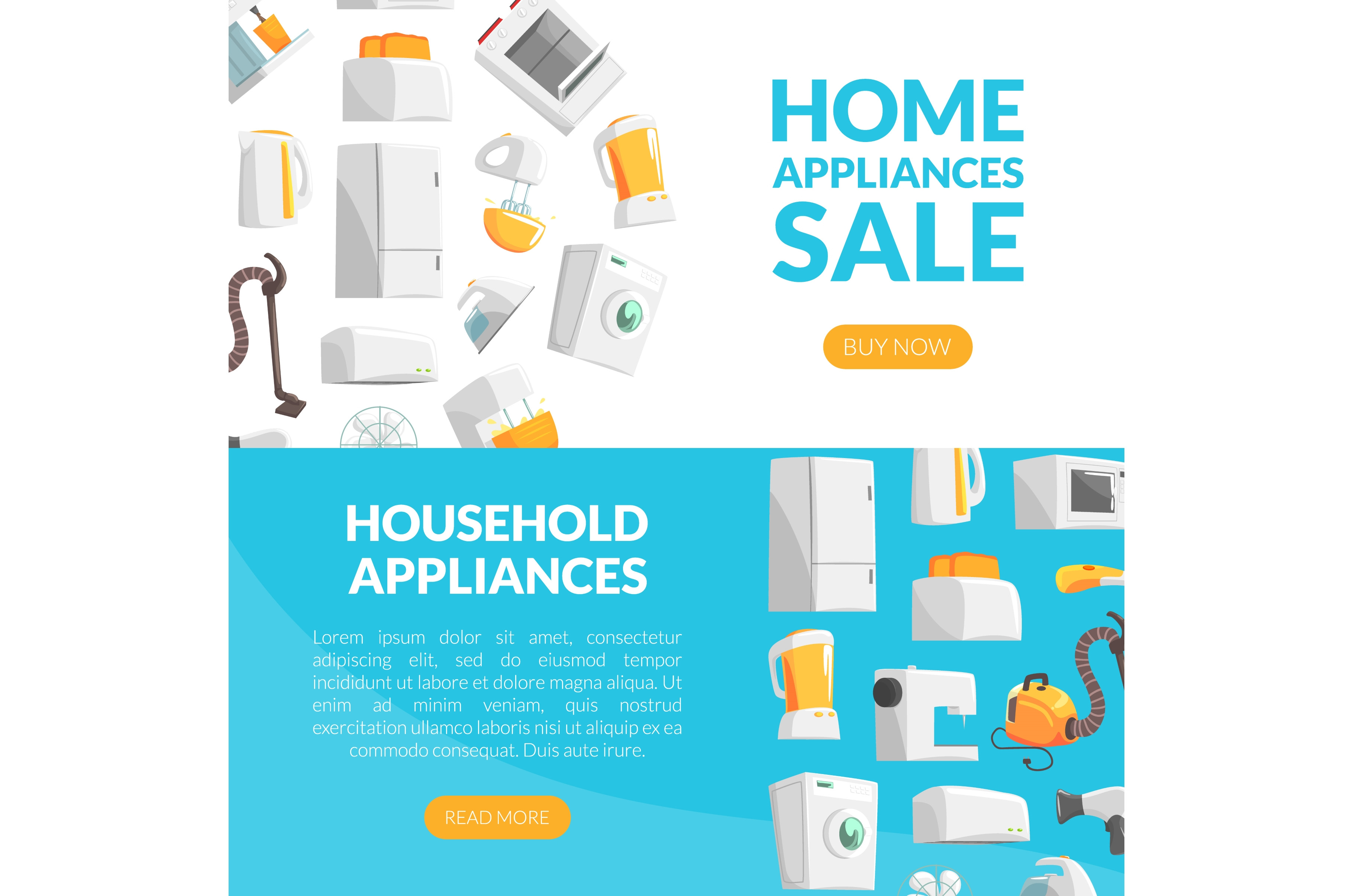 Cartoon Home Electronics and, an Object Illustration by TopVectors