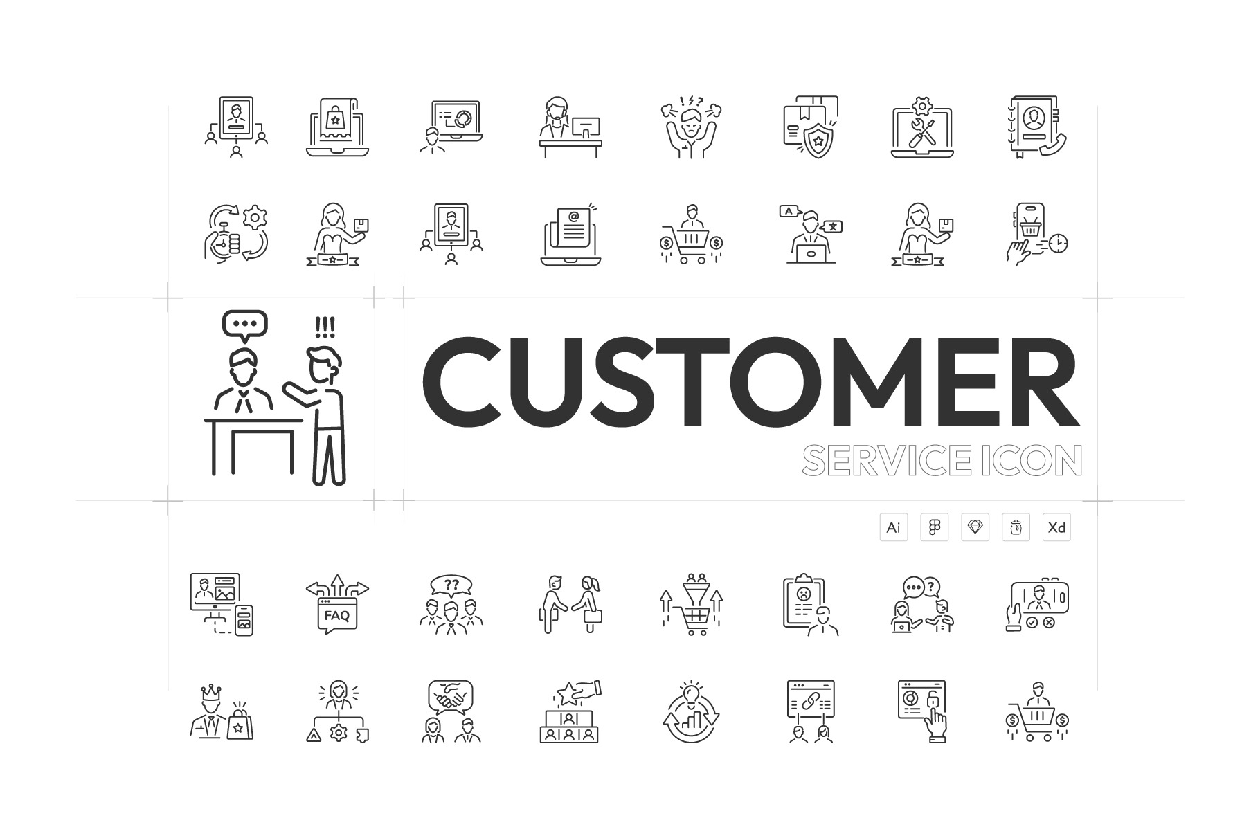 Animated Customer Service Icons