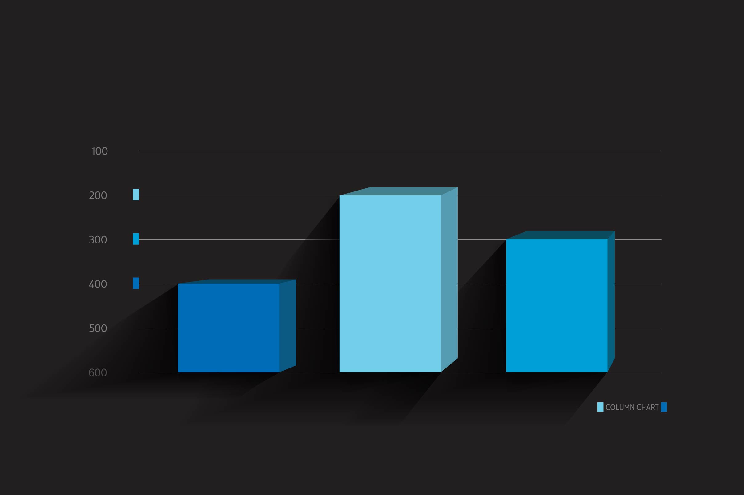 3D Column graph, chart template, a Work Illustration by VectorAN