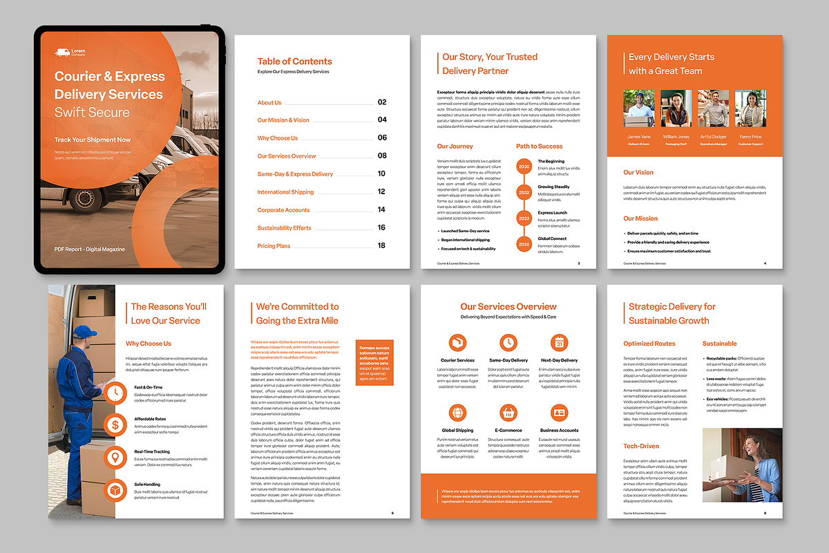 Modern Brochure Template, a Brochure Template by BrandPacks