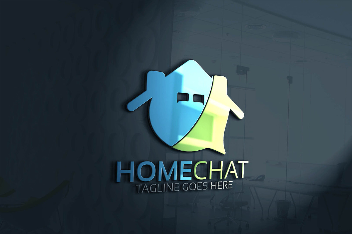 Home Chat Logo, a Branding & Logo Template by Josuf Media | Creative Market