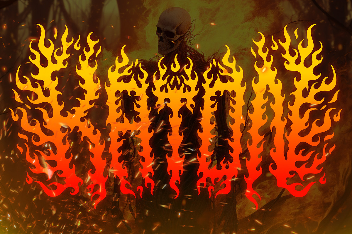 ARZON FIRE – Death Metal Fire Font, a Blackletter Font by Fonday Studio