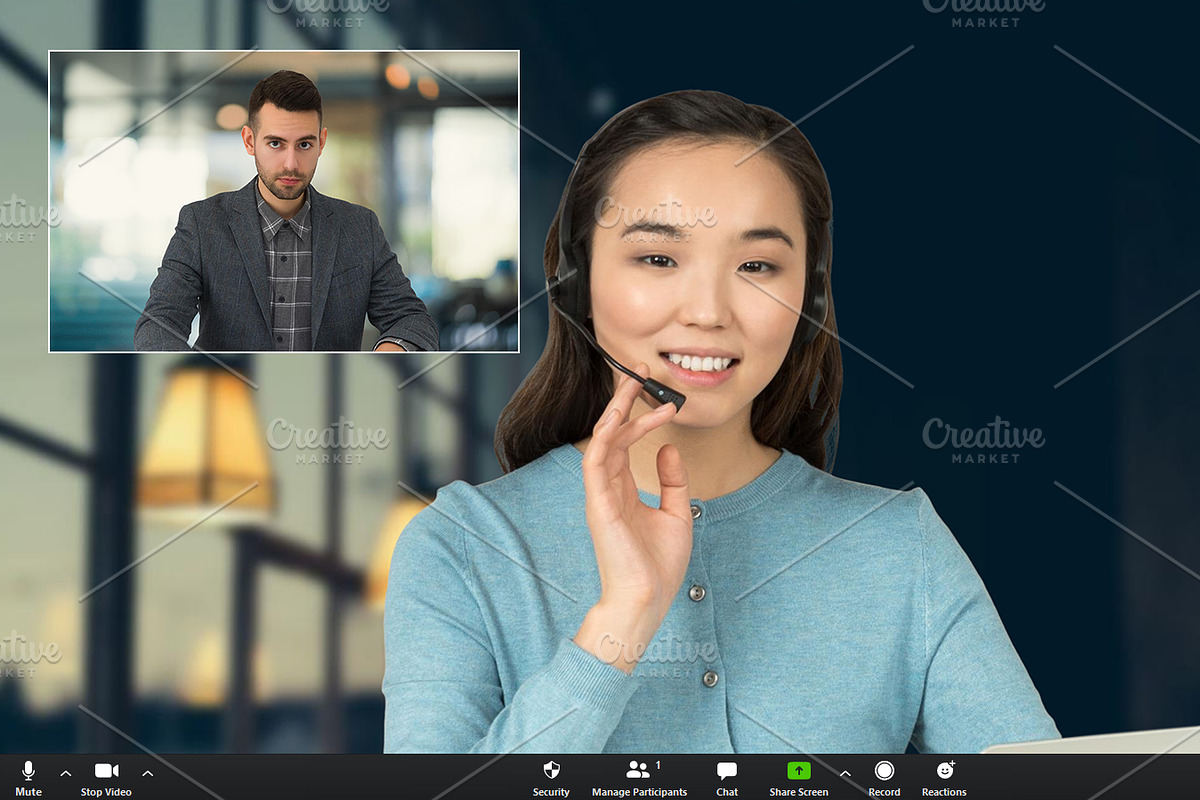 Zoom Meeting Mockup Kit, a Mockup by ZP Design