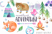 Woodland Adventure Watercolor Pack, a Graphic by PaperSphinx