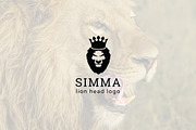 Simma : Negative Space Lion Logo, a Branding & Logo Template by punkl.
