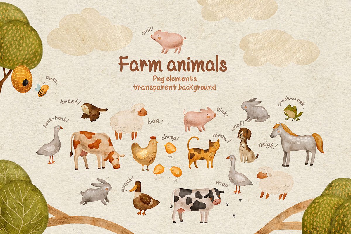 Farm Baby Map creator, an Animal Illustration by Alamella