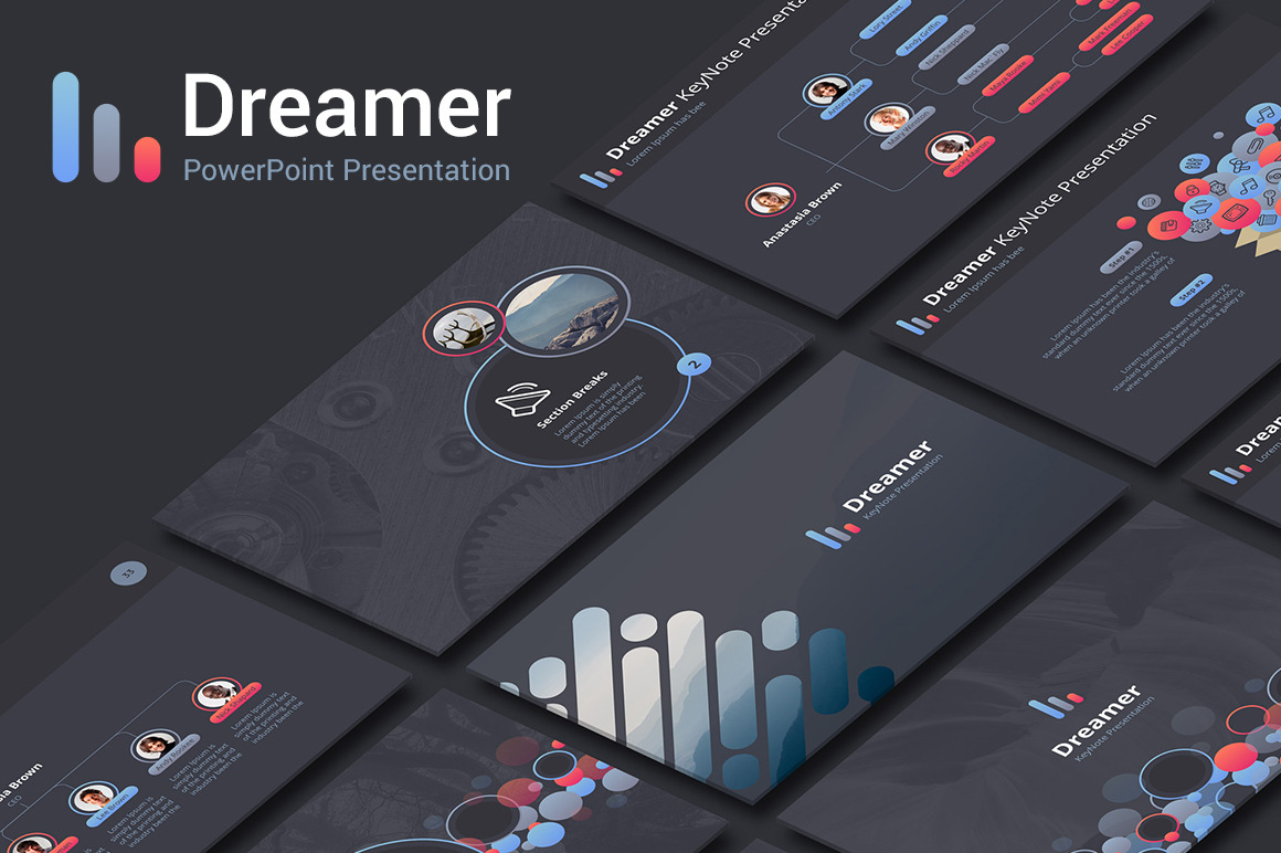 Dreamer PowerPoint Template, a Presentation Template by HiSlide.io