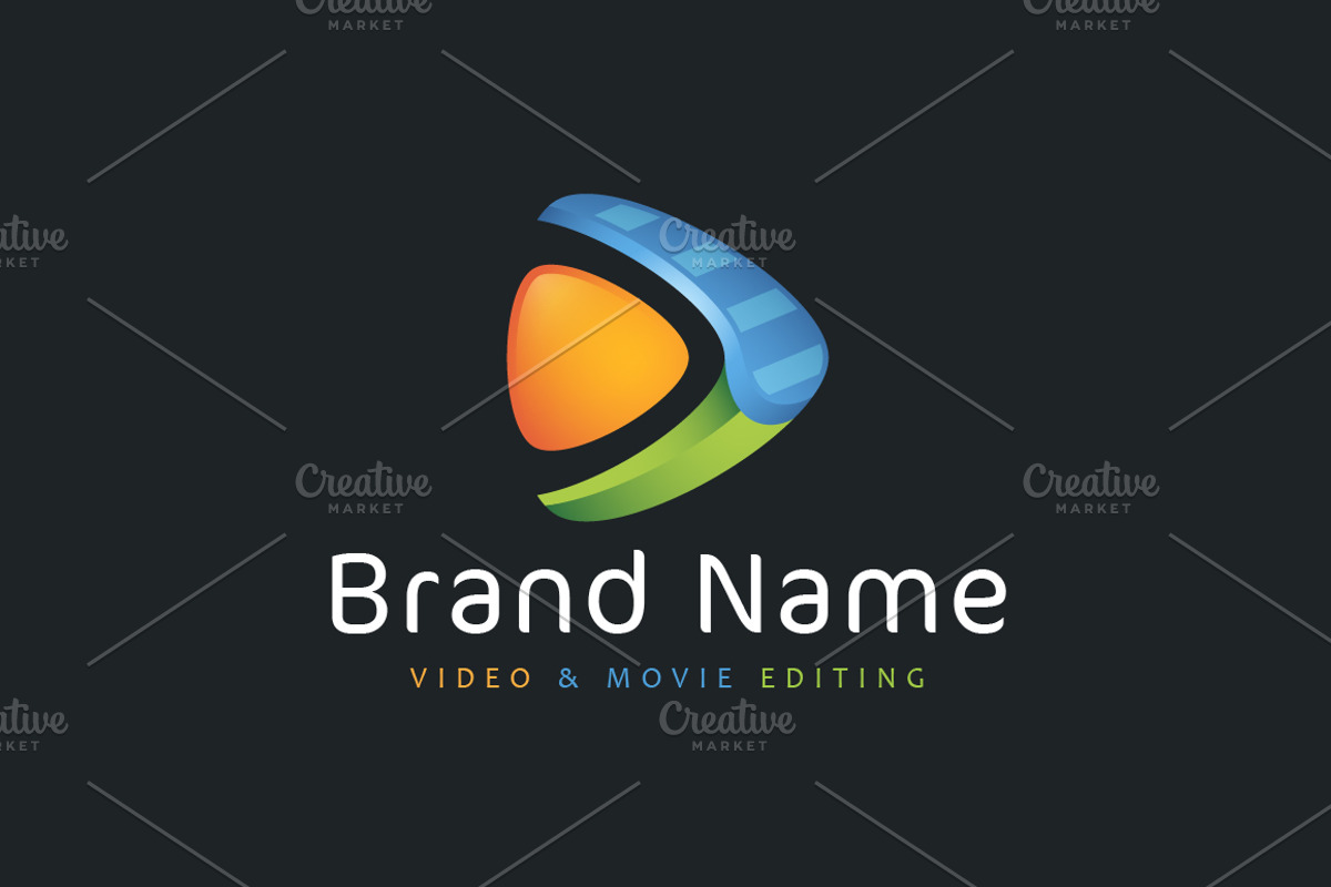 Abstract Video Editing Logo, a Branding & Logo Template by ARTE MIGUEL