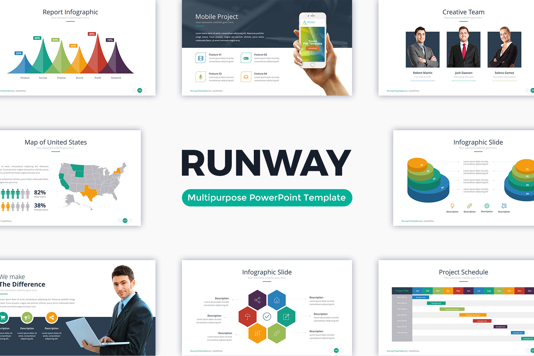 RUNWAY PowerPoint Presentation, a Presentation Template by SlideStack