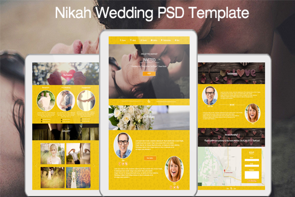 Nikah Wedding PSD Template, a Websites & App Template by Kumbang