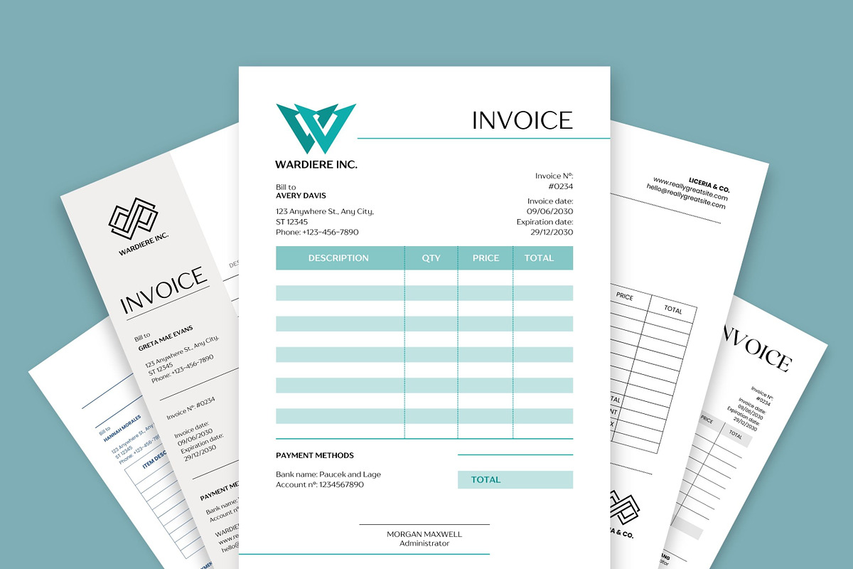50 Invoice Templates Canva Editable, a Templates & Theme by ...