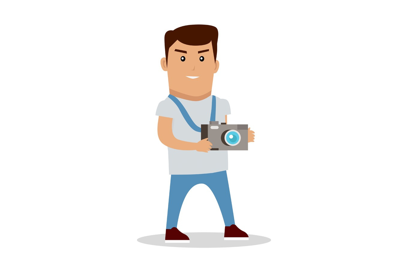 Photographer Character Vector Illustration., a Person Illustration by ...