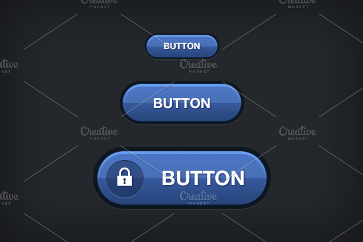 Buttons Pack, an UI Kit Template by Prosymbols