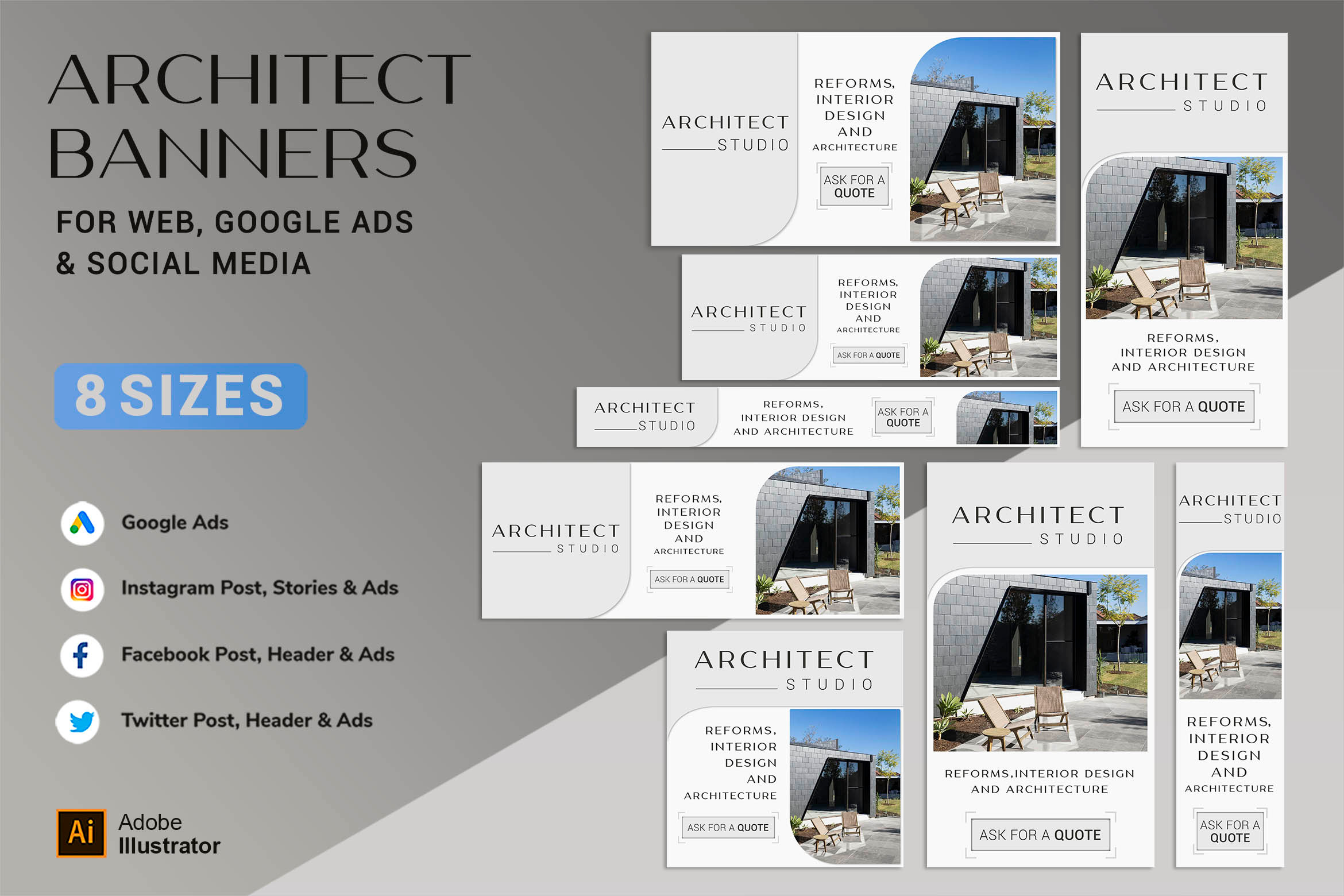Architecture Studio Web Banner Ad, a Templates & Theme by ...