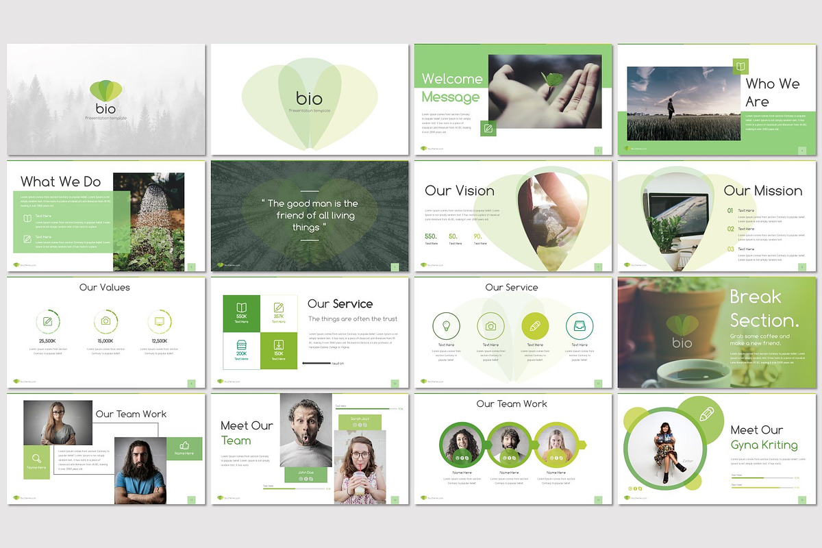 Bio - Google Slides Template, a Presentation Template by inspirasign