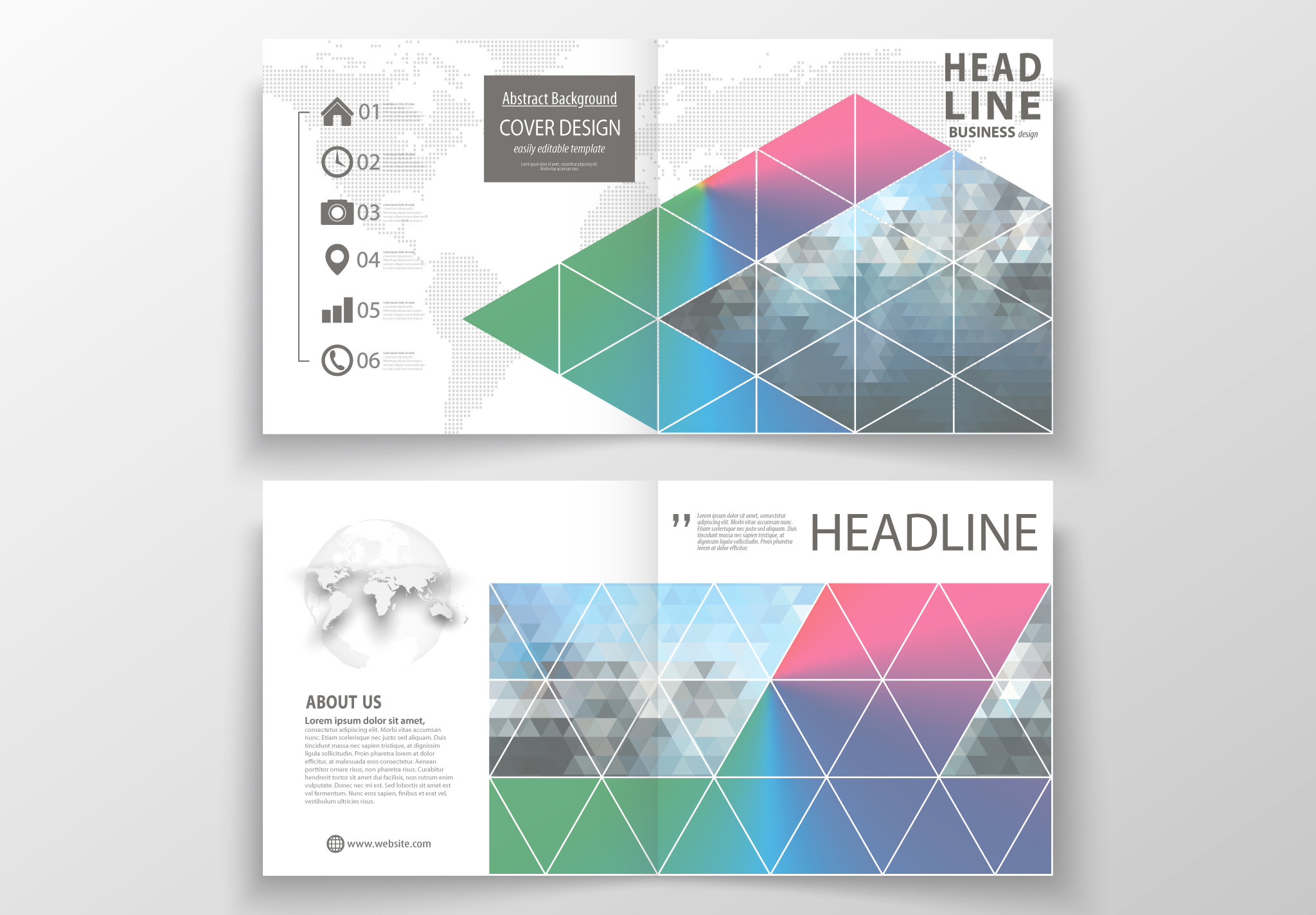 Square brochures v.31, a Brochure Template by VectorShop