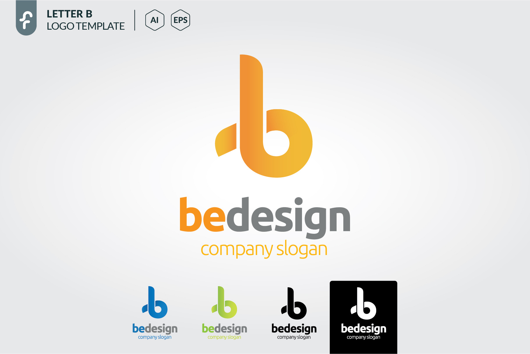 Letter b logo template, a Branding & Logo Template by ft.studio