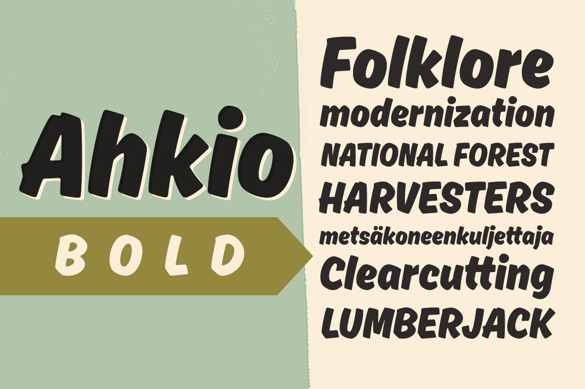 Ahkio Bold, a Font by Mika Melvas