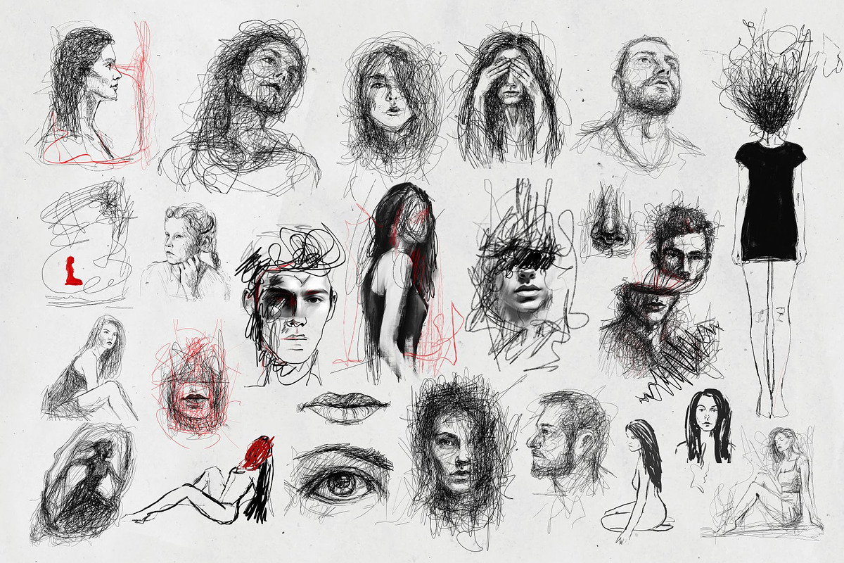 Drawing art: strokes, scribble, line, an Object Graphic by YuHusar