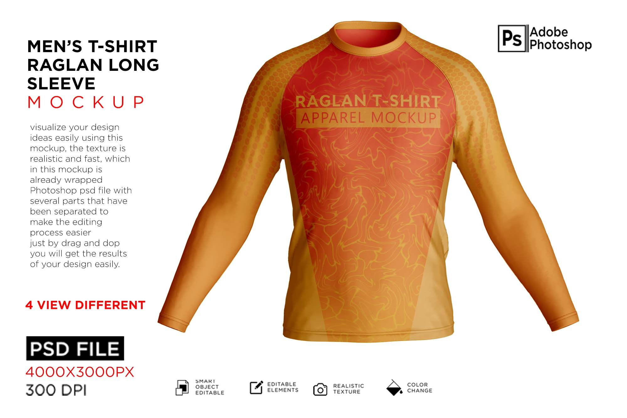 Men's Shirt Raglan Mockup